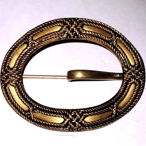 Antique | Jewelry | Antique Victorian C Clasp Buckle Brooch Pin Rope ...